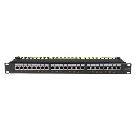 Dynamix 19 Cat6 24 Port Rj45 1u Shielded Patch Panel