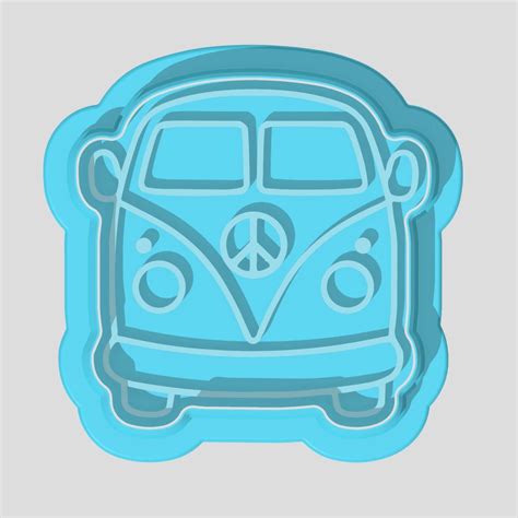 Combi Van Minni Van Cookie Cutter Stamp And Debosser Set Etsy