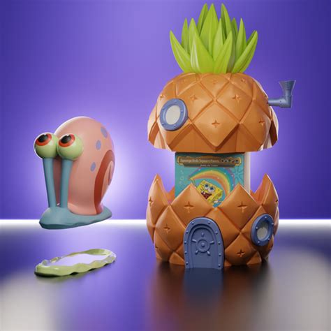 📦 Mtg Spongebob Deck Box Compatible With Commander Decks Pineapple House 073・ 3d File For 3d