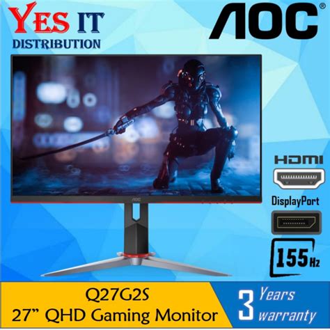 AOC Q27B3M2 Q27G2S EU 27 QHD 155Hz 1Ms IPS Gaming Monitor Shopee Malaysia