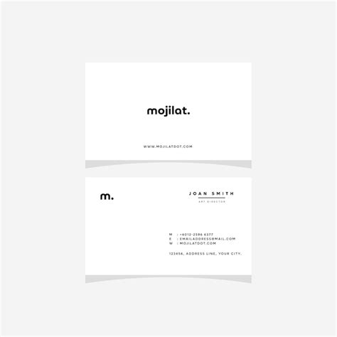 최소한의 비지니스 카드 프리미엄 벡터