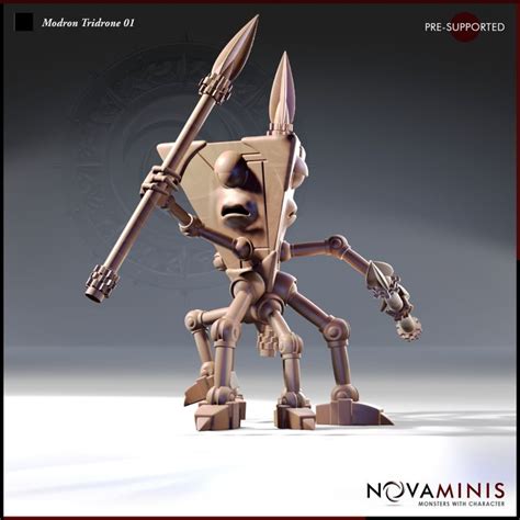 3d Printable Modron Tridrone 01 By Novaminis