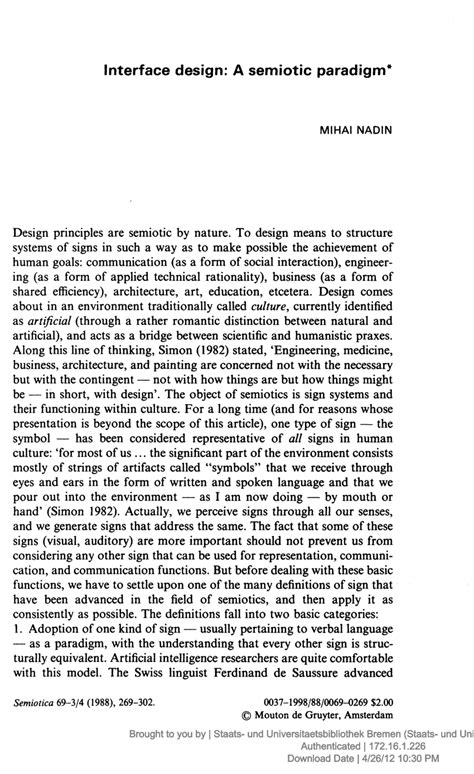 Pdf Interface Design And Evaluation—semiotic Implications