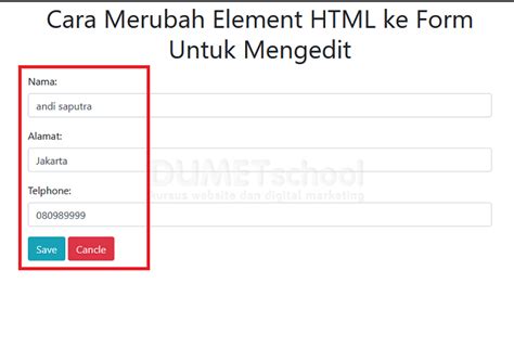 Kursus Framework Javascript Private Online Mengupdate Ajax Jquery
