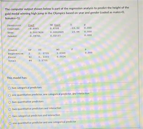 [solved] the computer output shown below is part of the regression