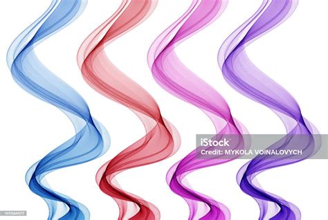 추상 배경 수직 빨강 파랑 분홍색 자주색 파동 디자인 요소 세트 0명에 대한 스톡 벡터 아트 및 기타 이미지 0명 곡선