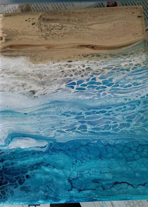 A Lovely Beach Pour Cells Really Make For Great Waves Acrylic