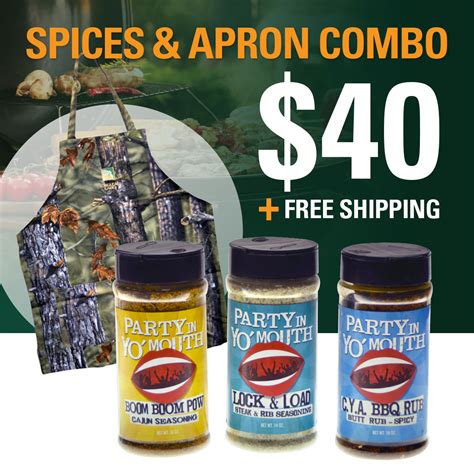Party In Yo Mouth Spice Apron Combo Pittman Game Calls
