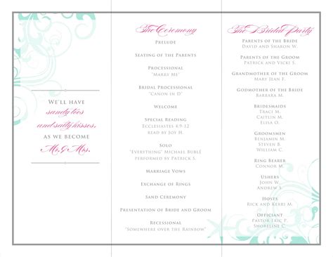 Dinner Program Template
