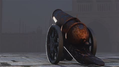 3d Rusty Cannon Turbosquid 1969696