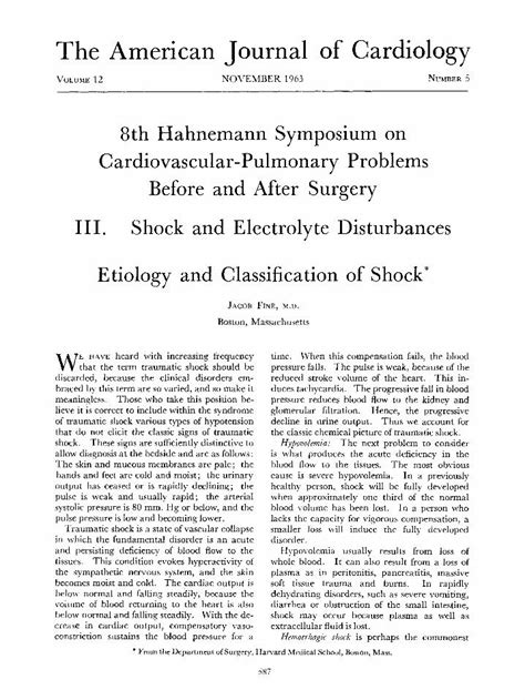 Pdf Etiology And Classification Of Shocking Dokumen Tips