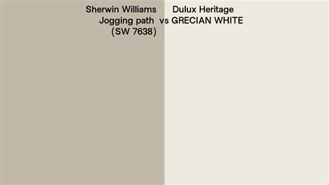Sherwin Williams Jogging Path Sw 7638 Vs Dulux Heritage Grecian White