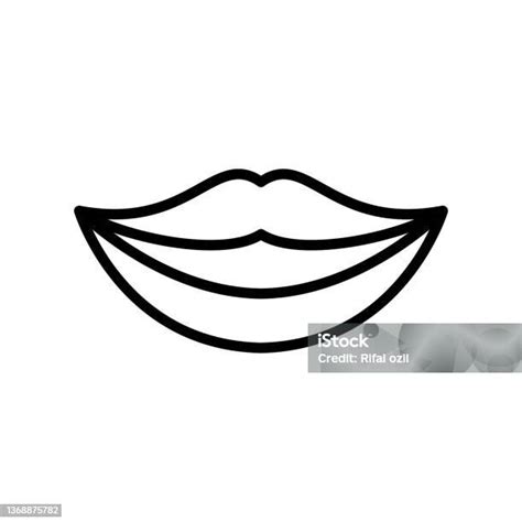 Ikon Bibir Desain Vektor Template Tanda Dan Simbol Ilustrasi Stok