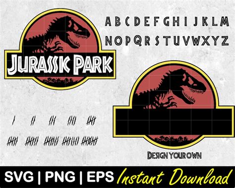 Jurassic World Jurassic Park Blank Logo Jurassic Park Cut Etsy Singapore