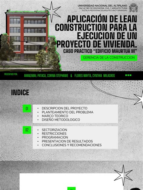 Aplicación De Lean Construction Para La Ejecucion De Un Proyecto De Vivienda Pdf Lean