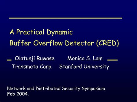 ppt a practical dynamic buffer overflow detector cred powerpoint presentation id 2763887
