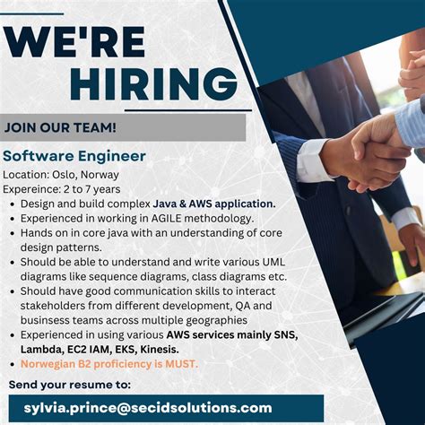 Sylvia Prince On Linkedin Java Awsdeveloper Hiring Oslojobs