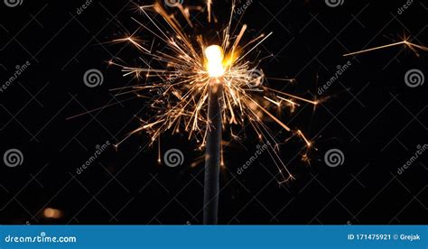 Firework Sparkler Burning Stock Image Image Of Flash 171475921