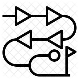 Process Flow Icon Download In Line Style