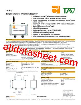 IWR Datasheet PDF Cynergy Co
