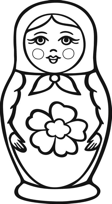 русская матрешка шаблоны для аппликаций