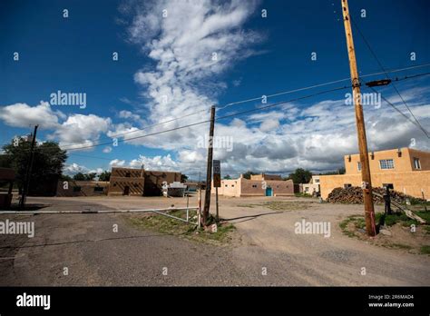 Pictured Is The Main Square Of Santa Clara Pueblo In Northern New