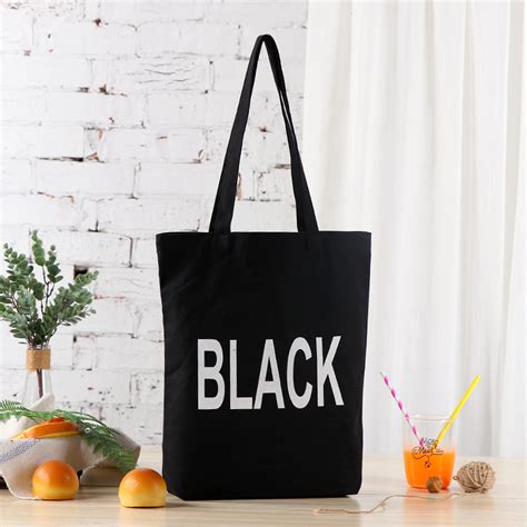 흰 분홍색 검은 색 큰면 캔버스 백 의 고품질 흰 분홍색 검은 색 큰면 캔버스 백