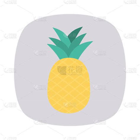 菠萝果平面图标 向量 例证