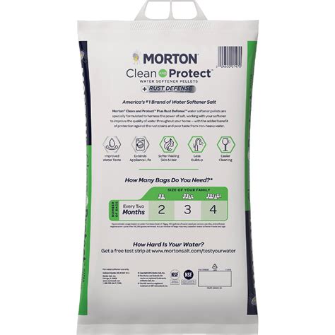 Morton Clean And Protect Plus Rust Defense 40 Lb Water Softener Salt