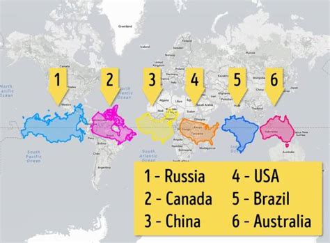 The Real Size Of Different Countries And How They Really Look In