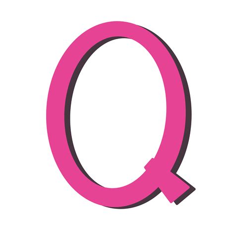 Pink Letter Q PNG
