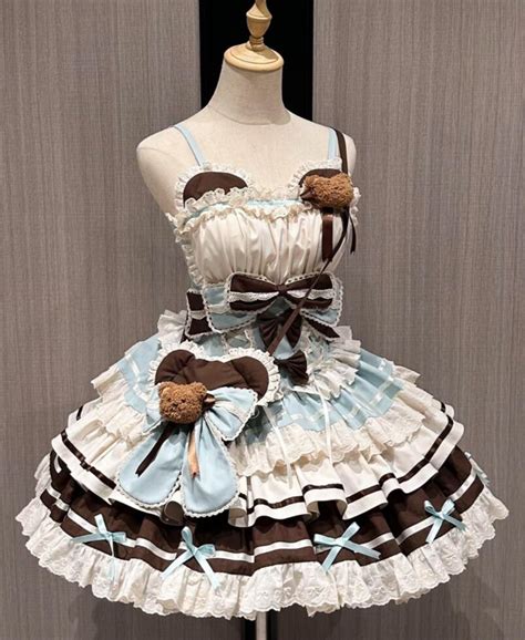 【楽天市場】新発3点セット熊耳lolita系 ドレス ワンピース Jsk Op Dollドレス日常 写真 舞台 変装ロリータ