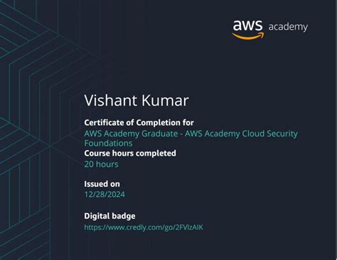 Vishant Kumar On Linkedin Awsacademy Cloudsecurity