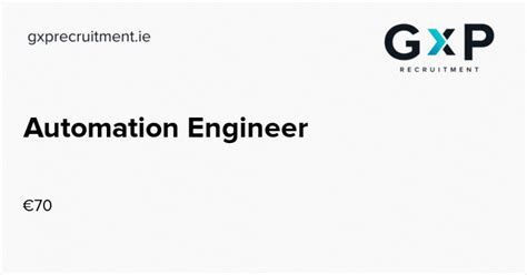 Gxp Recruitment On Linkedin Automation Engineer