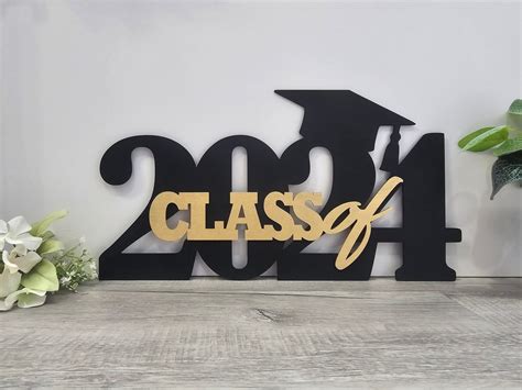 Graduation Sign Class Of 2024 Grad Sign 2024 Graduation Cap Wood Sign