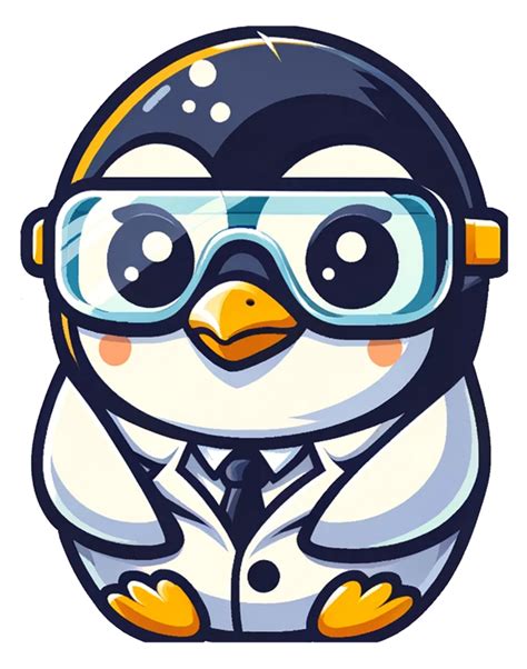 Ai Generated Penguin Scientist Illustration 41950997 Png