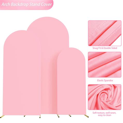 Snapklik Wokceer Set Of 3 Wedding Arch Cover Spandex Fitted