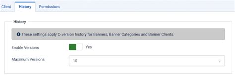 Help X Banners Options Joomla Documentation