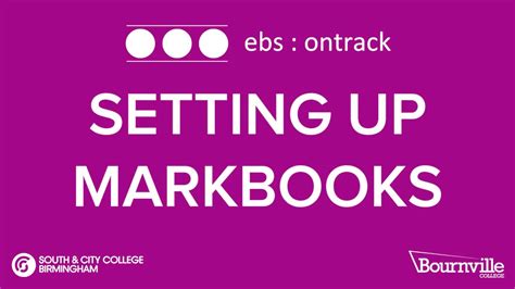Markbook Setup Youtube