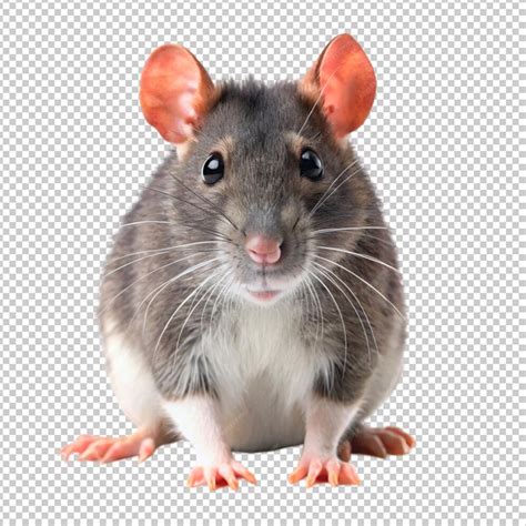 Rat On White Background Rat In Psd Premium Ai Generated Psd