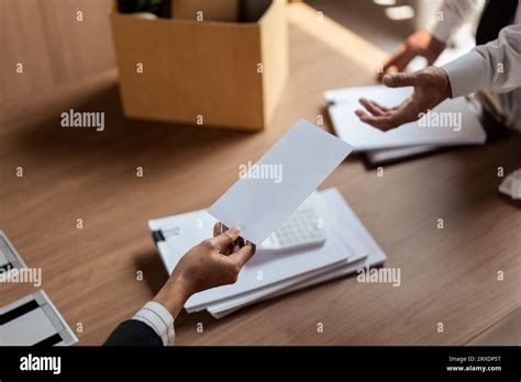 Female Employer Sending Resignation Letter To Male Employee For Cancel Contract And Layoff Job