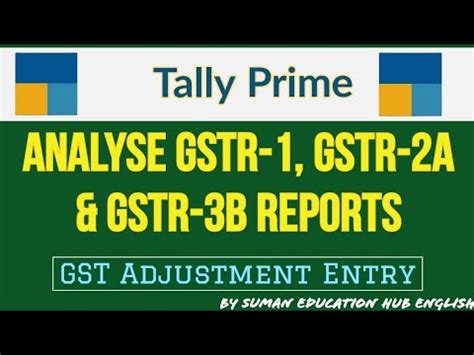 Analyse GSTR 1 GSTR 2A GSTR 3B Reports In Tally Prime L How To