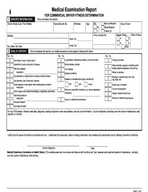 Fillable Online Medical Examination Report Lake Regional Health