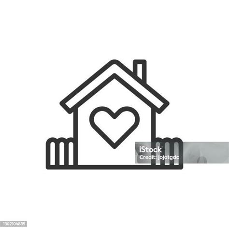 Icône Damour De Maison De Coeur Ou Illustration Vectorielle De Logo