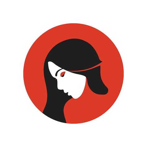 Premium Vector Japanese Geisha Logo Illustration
