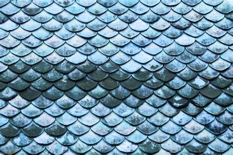 Premium Photo Background Image Of Tiled Fish Scale Pattern