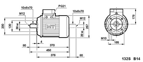 Electric Motor Frame Size 132m