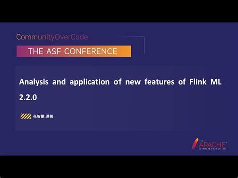 Free Video Analysis And Application Of New Features In Flink Ml