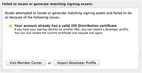 Ios Unable To Save For Ad Hoc Deployment Xcode 6 Stack Overflow