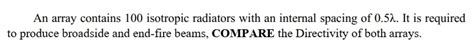 Solved An Array Contains 100 Isotropic Radiators With An